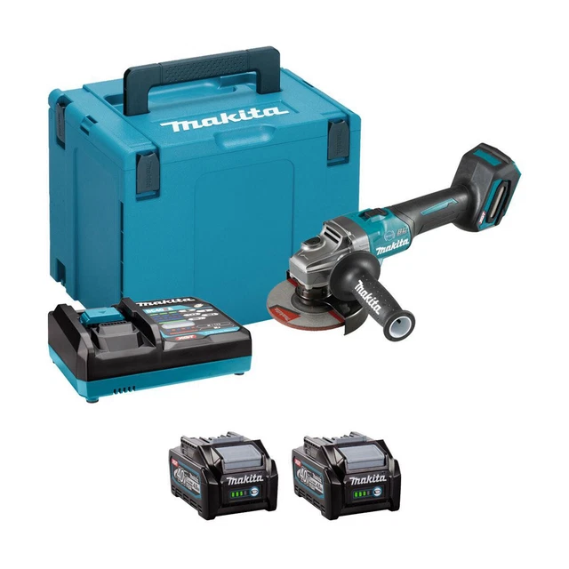 MAKITA GA005GD202-RAJ2X4 40V Max XGT Brushless Angle Grinder (2x4Ah) £ ...