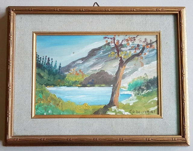 QUADRO OLIO SU tela di Quaglierini - Paesaggio - 30cmx20cm il dipinto ...