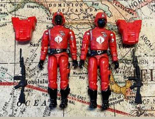 FIGURINE REPRO GI Joe BlackMajor personnalisée CRAMSON GUARD VINTAGE ...