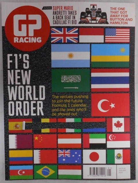 GP (F1) RACING magazine Jan 2025 F1's New World Order + Mario Andretti ...