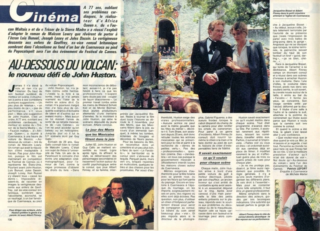 COUPURE DE PRESSE Clipping 1984 Au dessous du Volcan John Huston (2 pages) EUR 5,00 - PicClick FR