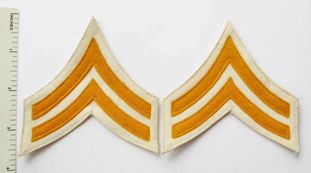 PAIR PRE WW1 Vintage US ARMY CAVALRY CORPORAL PATCH STRIPES on Dress ...