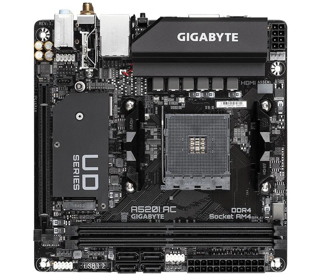 GIGABYTE A520I AC motherboard AMD A520 Socket AM4 mini ITX (A520I AC) £ ...