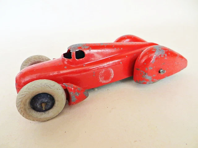 DINKY 23D 'AUTO UNION RACING CAR' RED. SMOOTH HUBS, WHITE TYRES ...