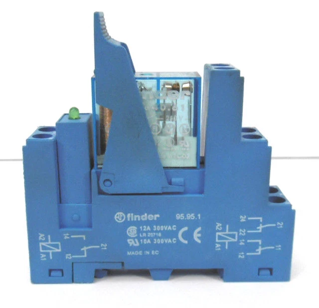 FINDER RELAY PLUG-IN relay type 40.61 with socket 95.95.1 | 24V $17.61 ...