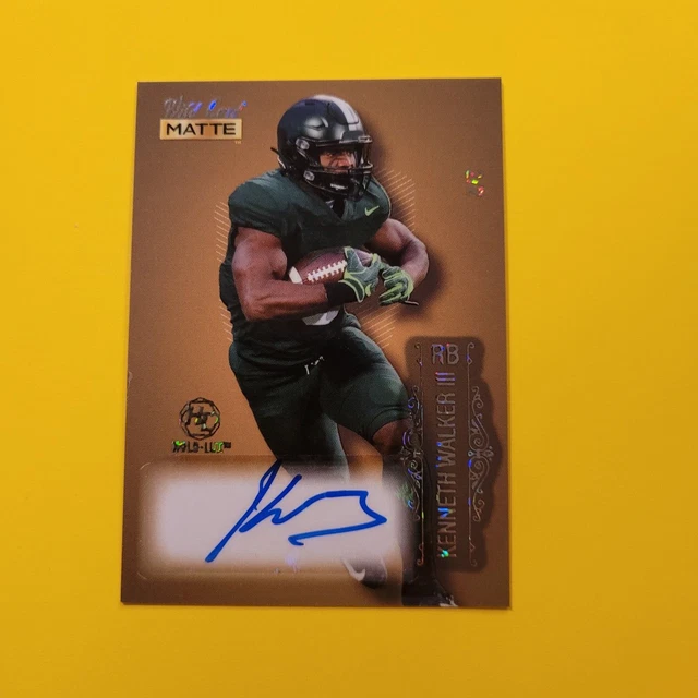 KENNETH WALKER III 2022 Wild Card Matte HOL LUX Autograph 2/2 Seahawks ...