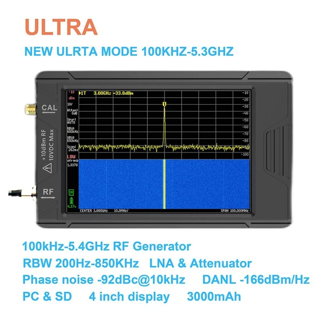 ANALYSEUR ULTRA SPECTRUM avec mesure et paramètres mise à jour 100kHz 5 ...