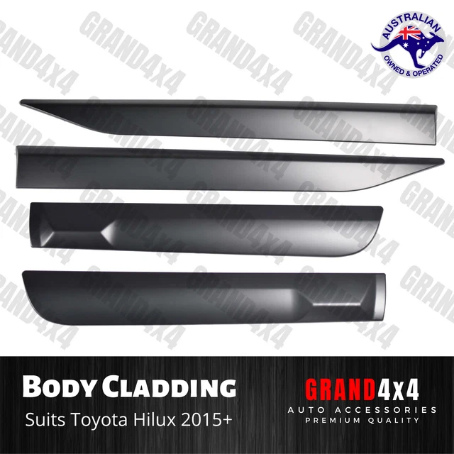 DOOR BODY CLADDING Side Molding Trim Suits Toyota Hilux Ute 2015 - 2022 ...