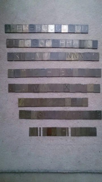 BRASS GRAVOGRAPH PANTOGRAPH Block Capitals Letter, Number and Symbol ...