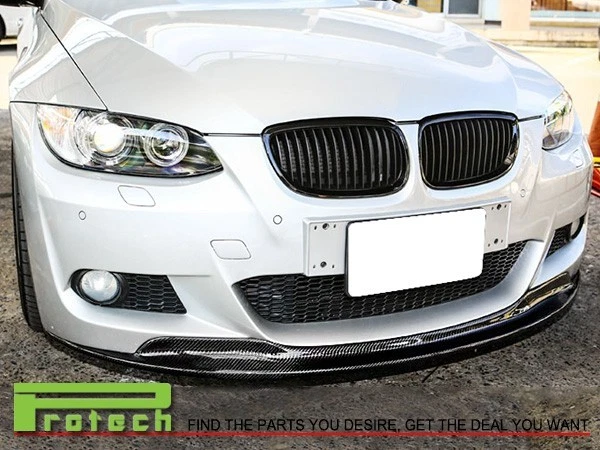 AK LOOK CARBON Fiber Front Bumper Spoiler Lip For 07-10 E92 328i 335i M ...