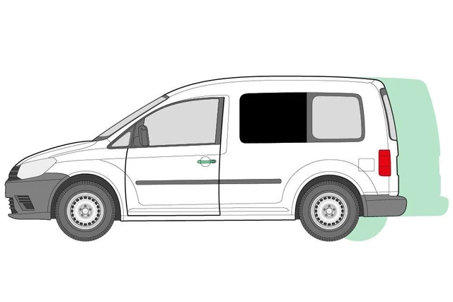 VW CADDY + Caddy Maxi Left Middle Window Blackout Curtain Kit LHD 2003 ...