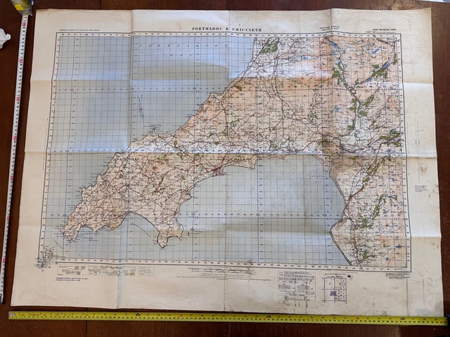 ORIGINAL WW2 BRITISH Army GSGS OS Map England & Wales - Portmadoc ...