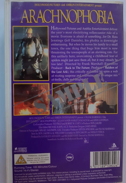 ARACHNOPHIA VHS VIDEO Tape Big Box Pg Cert £9.72 - PicClick UK