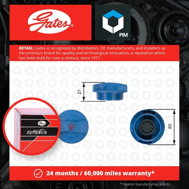 RADIATOR CAP RC211 Gates 1J0121321B 95510644720 741030049 Top Quality ...