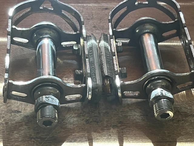 VINTAGE KKT KYOKUTO Top Run Pedals 70s 80s Road Touring Bike 9/16 ...