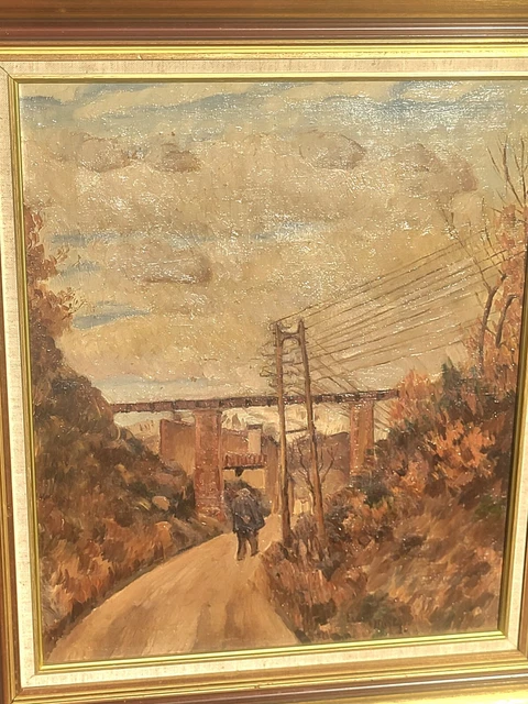 TABLEAU SIGNÉ FRANK Burty. Paysage Animé. Peinture huile sur toile. EUR ...