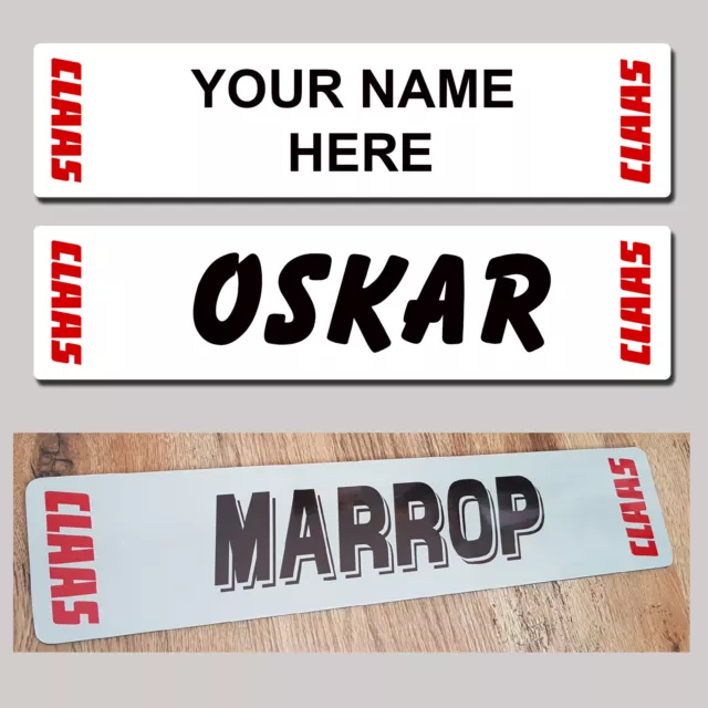CLAAS TRACTOR COMBINE NAME PLATES Sign Custom Truck UNIQUE - MTP £11.95 ...