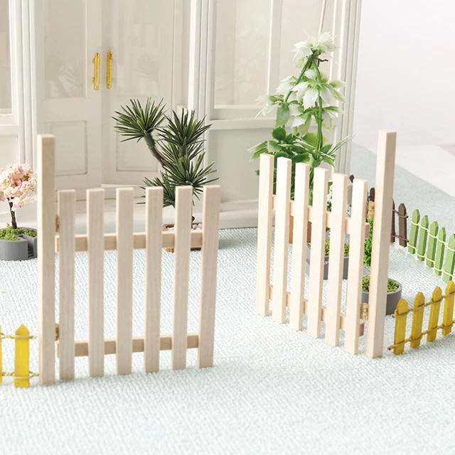 MINIATURE WOODEN GATE Wood Craft Mini Gate Unpainted Tiny Fairy Garden ...