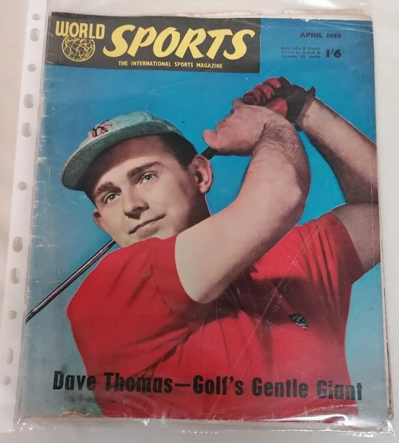 MAGAZINE - WORLD Sports Magazine April 1958 Dave Thomas Golf Player £3. ...