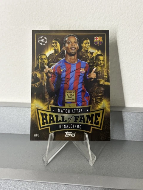 MATCH ATTAX 2025 2026 Chrome Hall of Fame Ronaldinho Barcelona ...