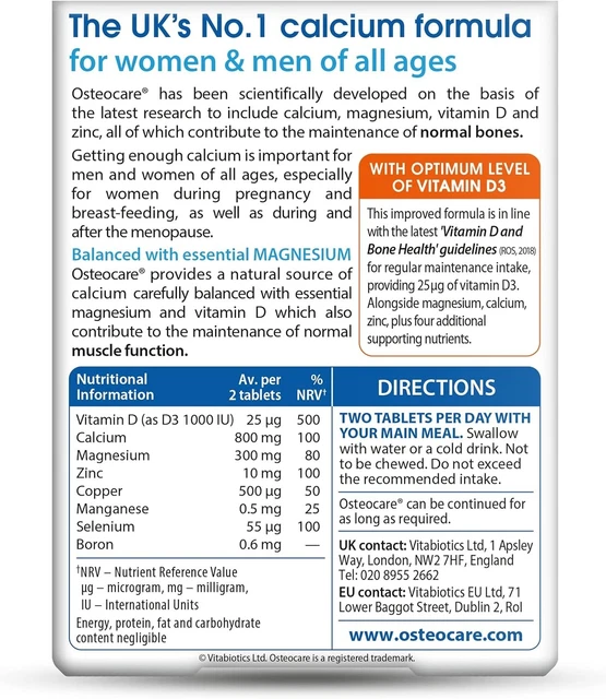 BONE HEALTH FORMULA - Calcium, Magnesium & Vitamin D3 Tablets £14.99 ...