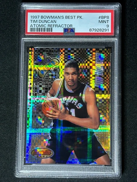 1997 BOWMAN'S BEST Picks réfracteur atomique RC Tim Duncan #BP8 PSA 9 ...