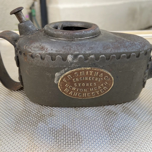 VINTAGE OIL CAN antique Brass Name Plate £25.00 - PicClick UK