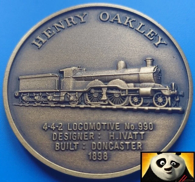 HENRY OAKLEY LOCOMOTIVE Britain's Steam Age Railway Commemorative Medal ...