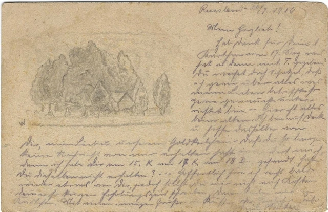 CARTOLINA DISEGNATA PRIMA Guerra Mondiale Ww1 Disegno Drawing ...