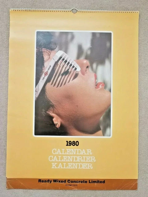 1980 RMC READY Mixed Concrete Risque Calendar with Female Models Page 3 ...