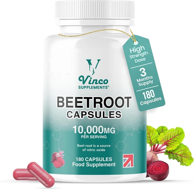 VINCO BEETROOT CAPSULES 10,000mg - High Strength Beetroot Supplement ...