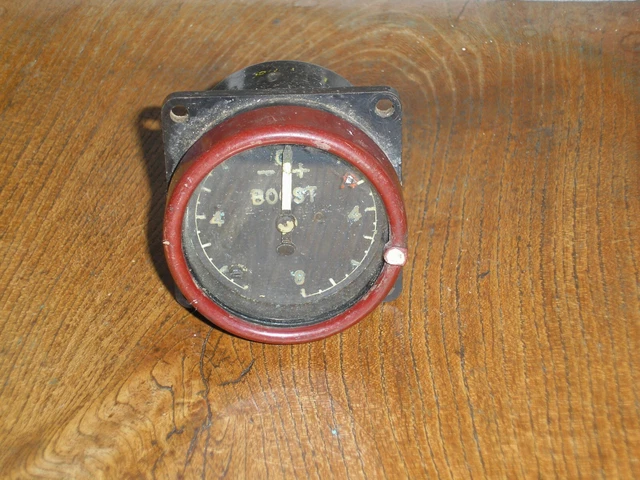 WW2 RAF BOOST Gauge Mk IIIH 1942 dated AM early Hurricane Spitfire etc ...