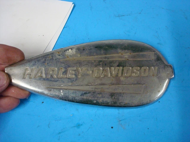 HARLEY DAVIDSON KNUCKLEHEAD flathead original tank emblem oem badge ...
