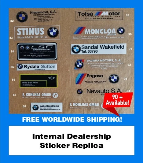 RETRO INTERNAL STICKER for BMW dealership Youngtimer Oldtimer Park Lane ...