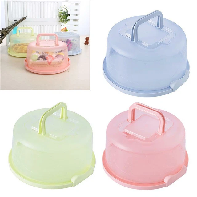 PLASTIC CAKE CARRIER Cake Storage Container Transporter with Lockable ...