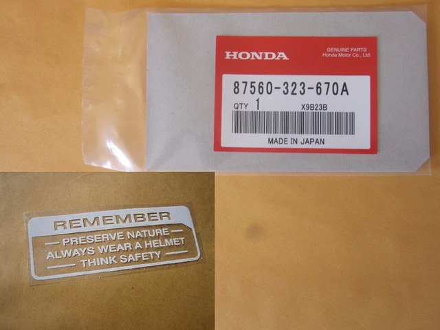 HONDA OEM DECAL CB100 CB175 CB350 CB500 CB550 CB750 label gas tank ...