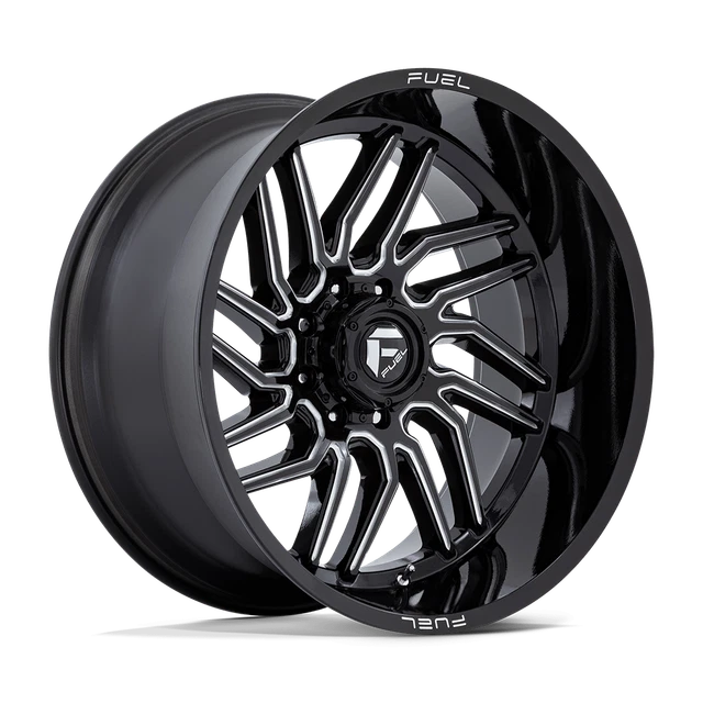 24X12 FUEL D807 Hurricane Gloss Black Milled Wheel 8x6.5 (-44mm) EUR ...
