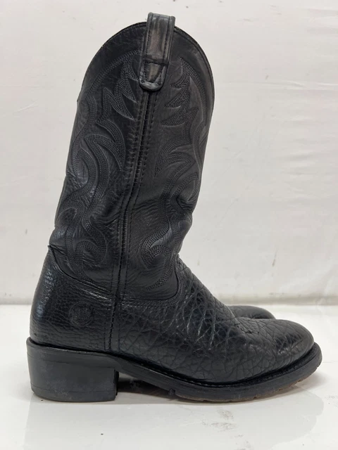 DOUBLE H MEN'S All Black Round Toe Cowboy Boots Size-9D £7.43 - PicClick UK