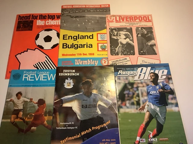 JOB LOT OF FOOTBALL PROGRAMMES/MAGAZINES FROM 60’s 70’s 80’s and 2000’s ...