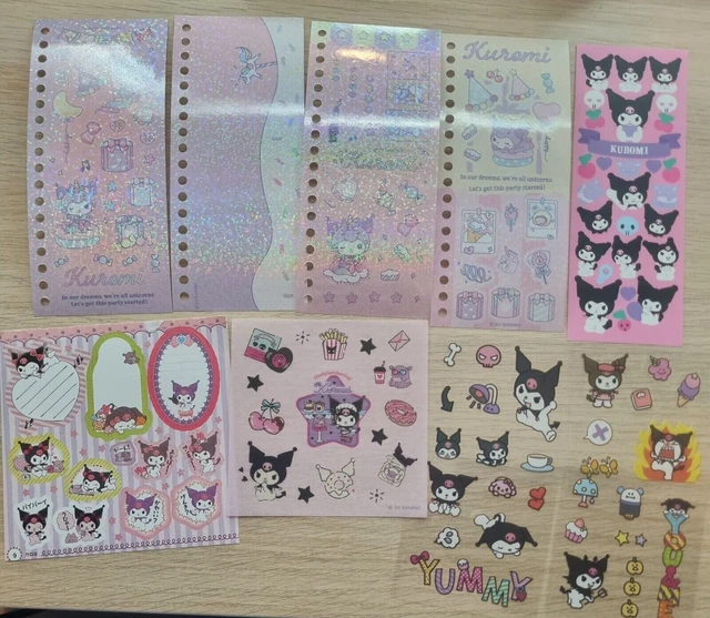 SANRIO KUROMI PINK black 11 sticker sheet bundle Brand New EUR 5,69 ...