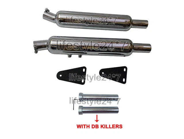 ROYAL ENFIELD INTERCEPTOR 650 AEW TE 201 Exhaust Muffler Silencer Pair ...