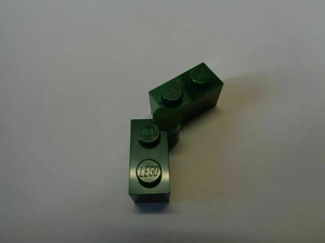 2 X LEGO Brique Charnière Brick Hinge (3830 3831) NEUF NEW dark green ...