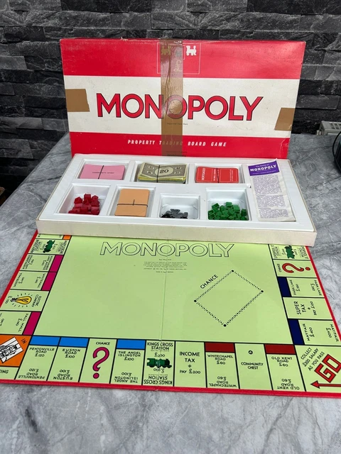 VINTAGE MONOPOLY WADDINGTONS Original Classic 1972 Board Game Complete ...