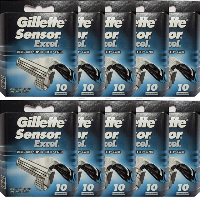 GILLETTE SENSOR EXCEL Refill Razor Blades, 100 Cartridges $125.95 ...