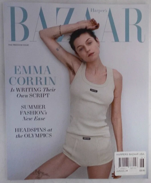 HARPER'S BAZAAR USA magazine June/July 2024 Emma Corrin, Summer Fashion ...