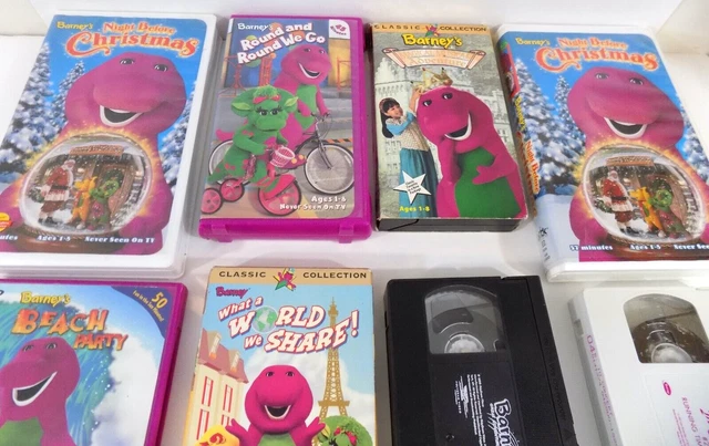 LOT OF 8 Barney VHS Tapes + DVD 90’s Lyrick Barney Home Video Classic ...