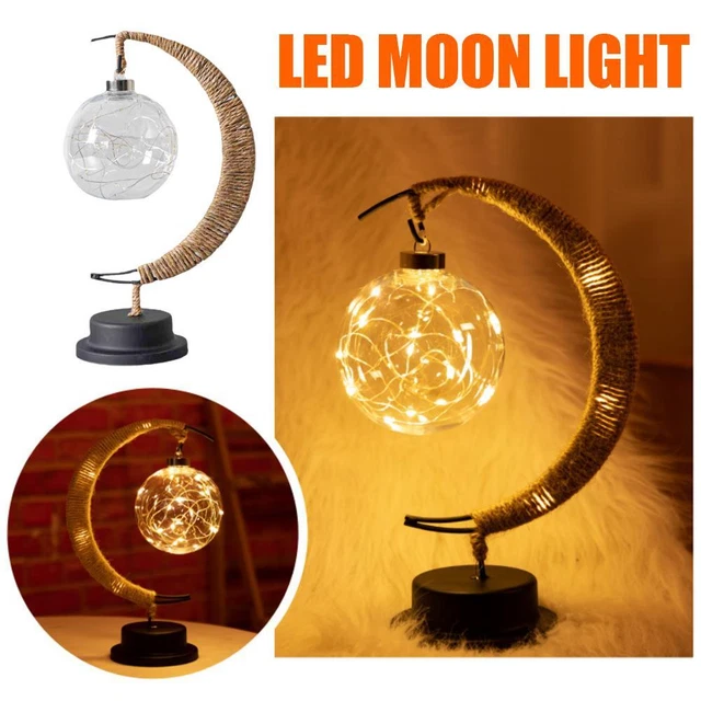 LED STAR MOON Light Apple Rattan Ball Creative Table Lamp Z0K2 £14.24 ...