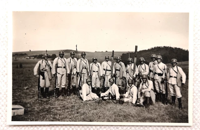 STAHLHELM FOTO PORTRAIT 2.WK Wehrmacht Stosstrupp 5.Kompanie KradSchtz ...