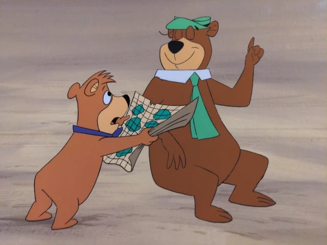 Yogi Bear Animation Cel Hanna Barbera Cartoons Production Art Vintage