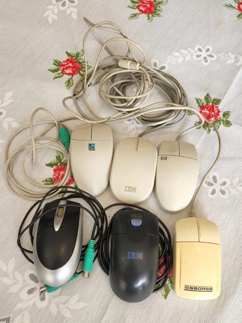 SIX VINTAGE PS/2 port (6-pin mini-DIN connector) Ball Mouses £15.48 ...